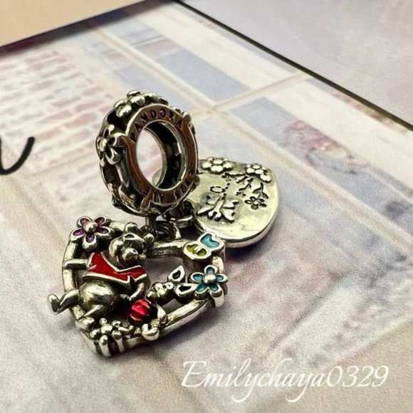 Pandora | Jewelry | Pandora Disney Winnie The Pooh Piglet Double Dangle Charm | Poshmark
